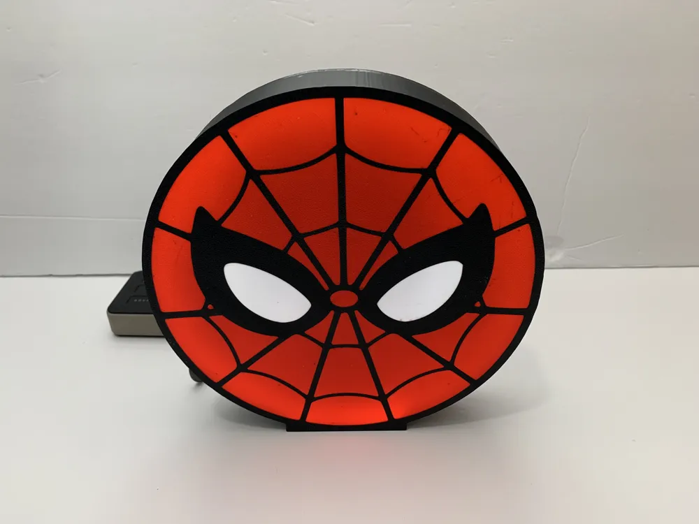 Spiderman Face Light Box - Free 3D Print Model - MakerWorld