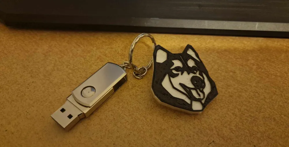 Husky keychain by prodigy8 - MakerWorld