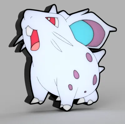 Pokemon - 0032 Nidoran LED Lamp by BeeTee 3D - MakerWorld