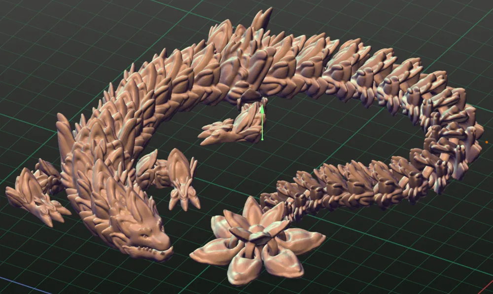 Flail Tail Prime Articulated dragon by MooreFORGE MakerWorld: Download ...