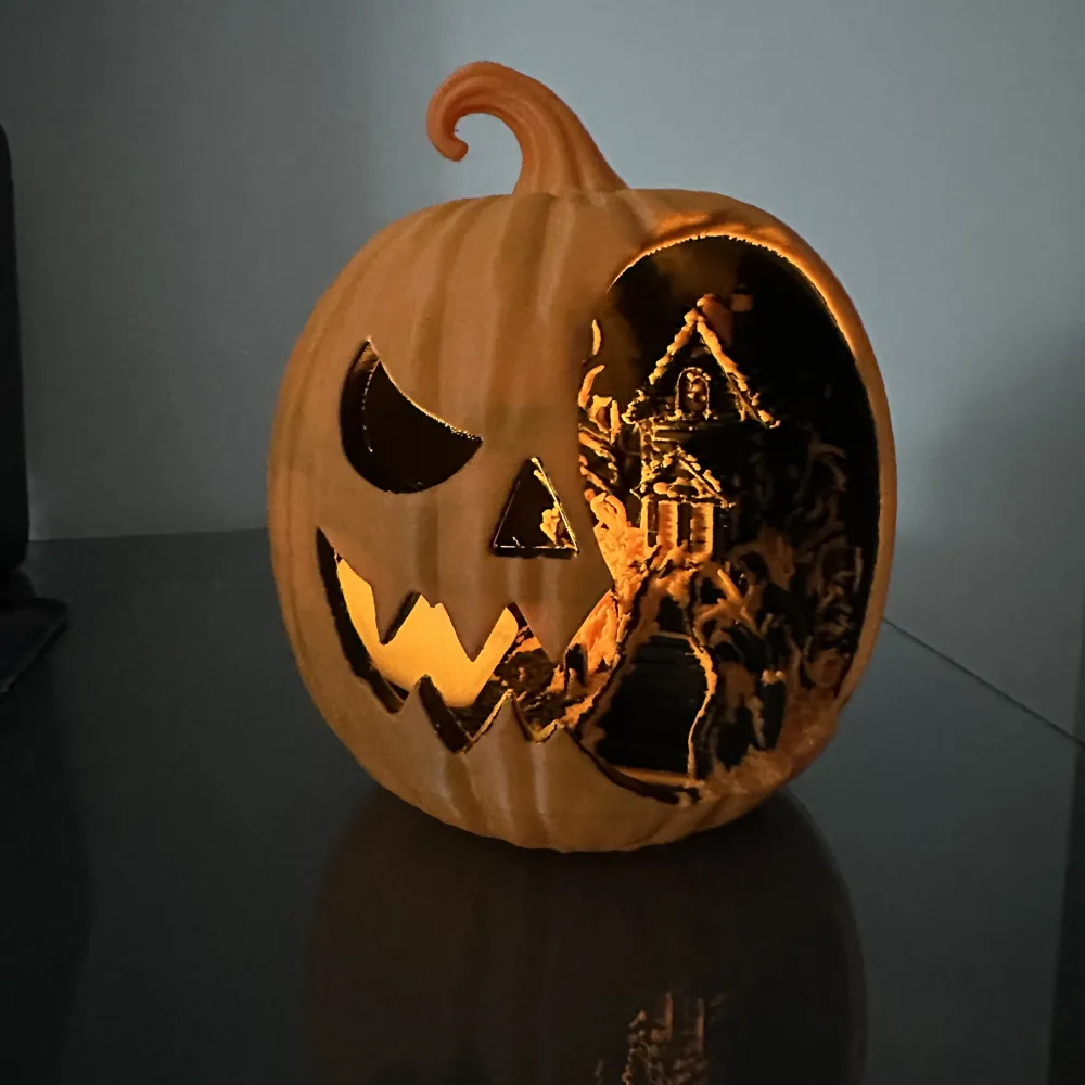 Haunted Pumpkin - Free 3D Print Model - MakerWorld