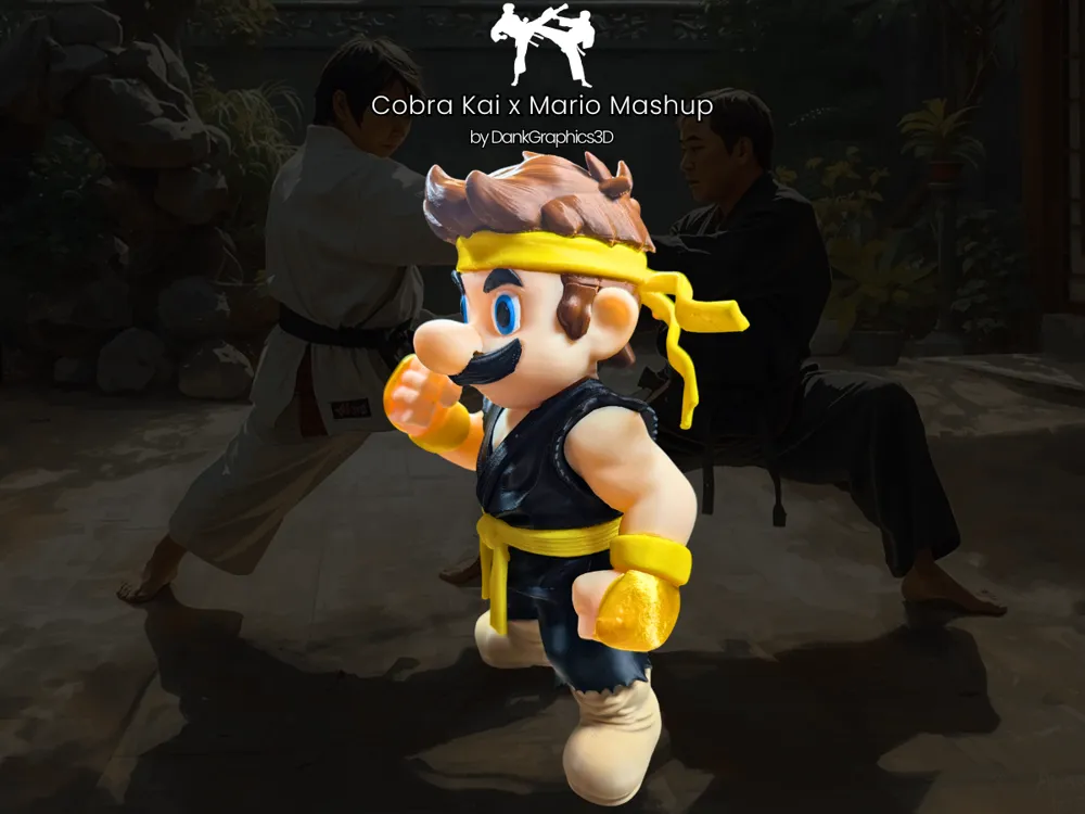 Cobra Kai Mario: Strike First & Save the Princess - Free 3D Print Model ...
