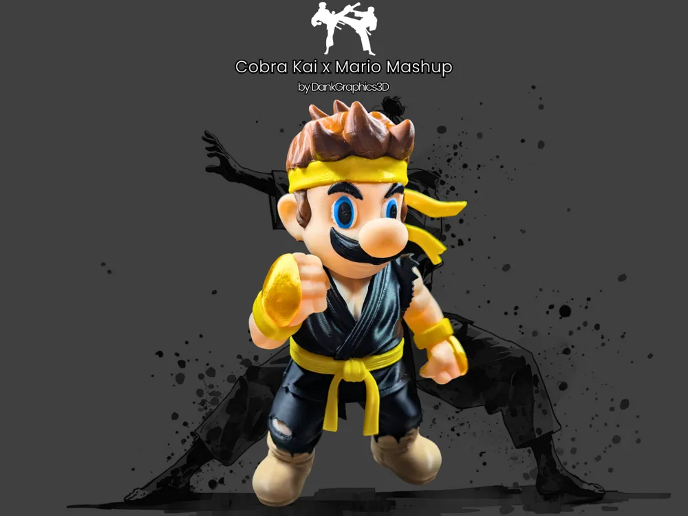 Cobra Kai Mario: Strike First & Save the Princess - Free 3D Print Model ...
