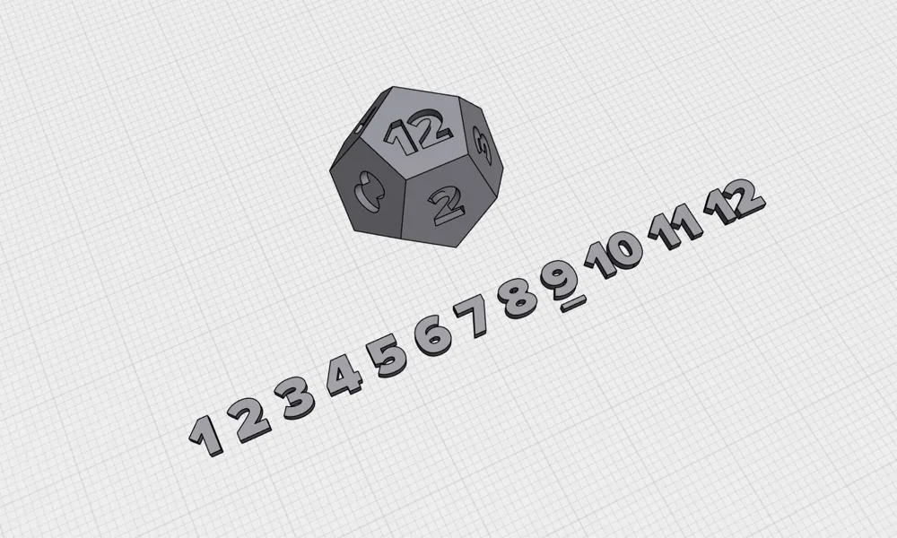 D12 Dice w/ Number Inserts by Eric - MakerWorld