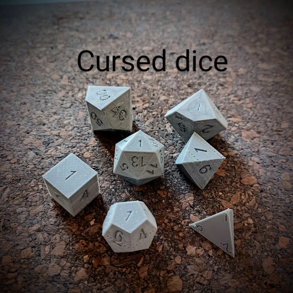 Cursed Dice Set - Free 3D Print Model - MakerWorld