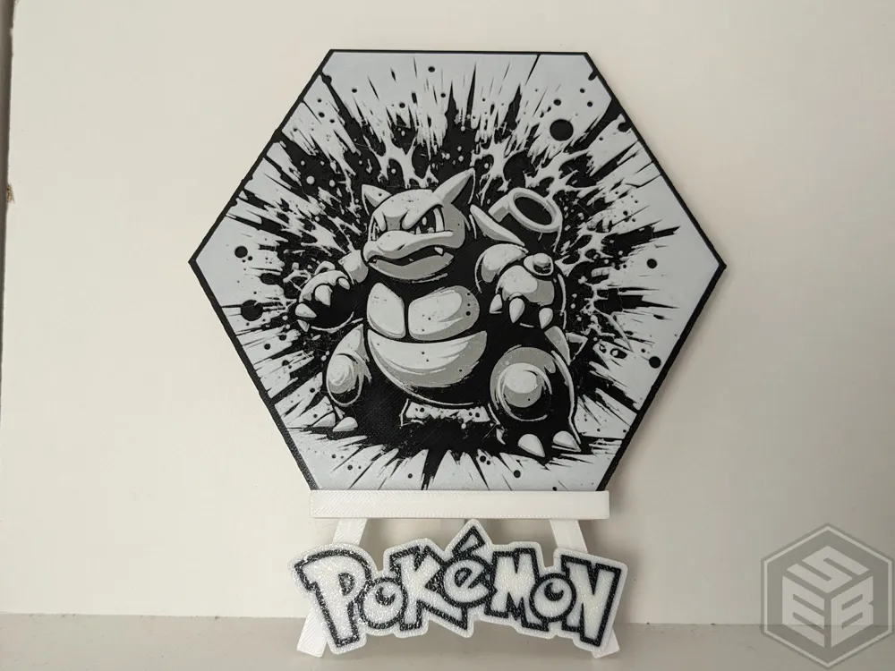 Pokemon Blastoise Hueforge Hex Hexagon by Seb3D MakerWorld: Download ...