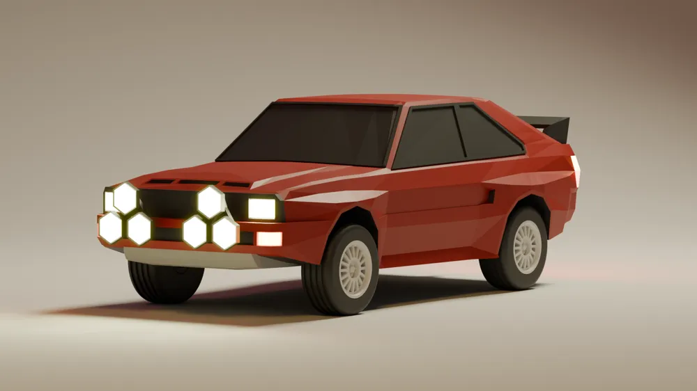 Low-Poly Audi Sport Quattro - Modular Cars by PhabulousPhantom - MakerWorld