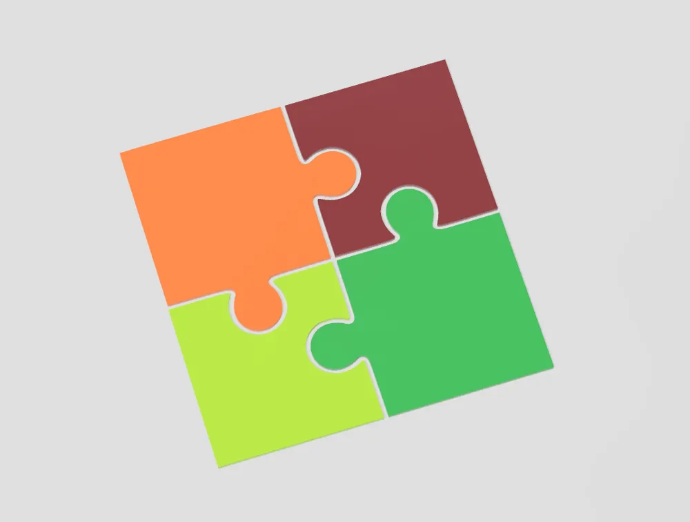 Puzzle coaster 4pcs by OrangeSs - MakerWorld