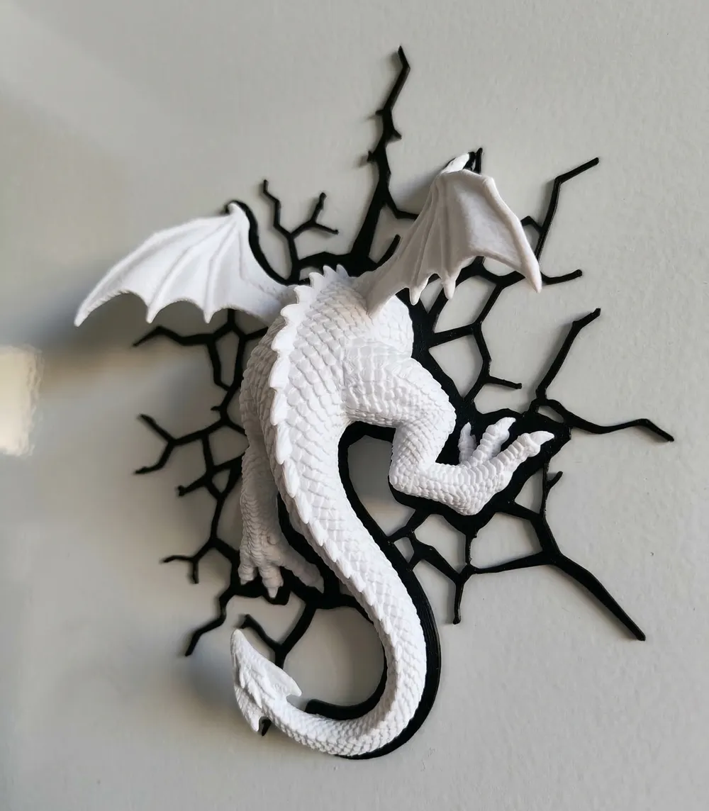 Dragon Splash - Fridge magnet - Free 3D Print Model - MakerWorld