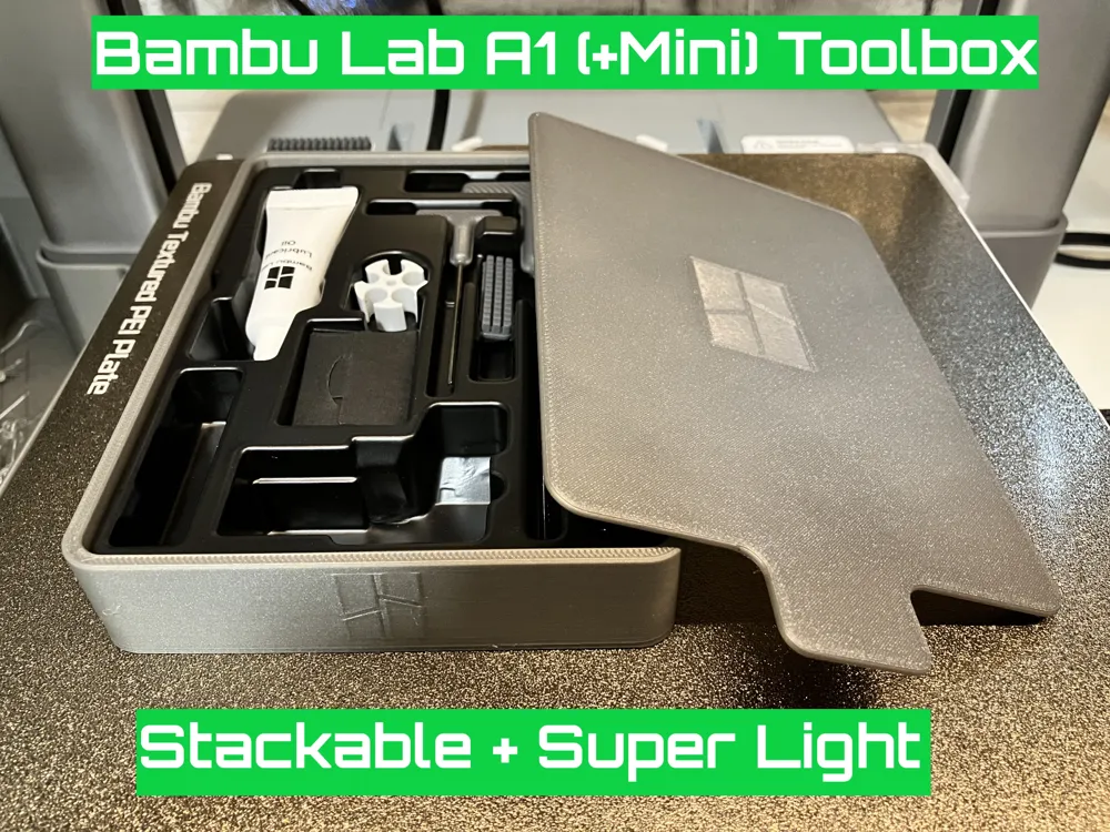 Stackable A1 (+Mini) Accessories Box with Lid by RaGo_awesome - MakerWorld
