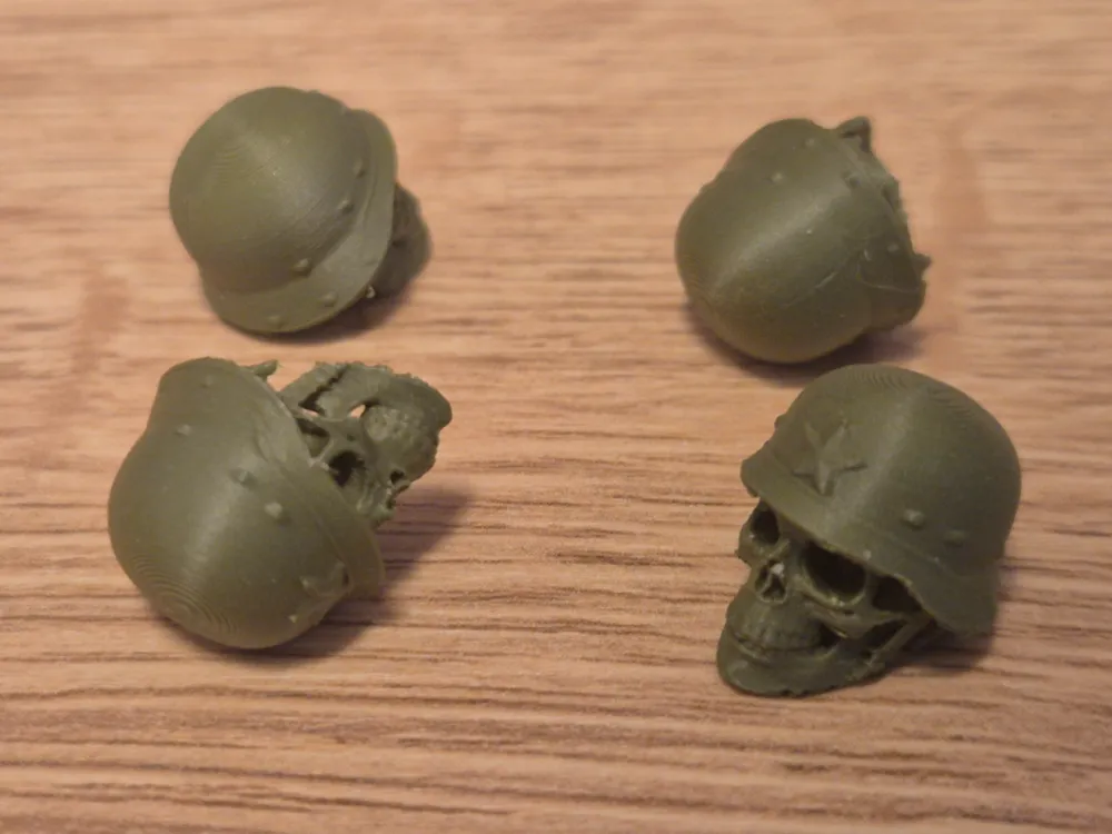 Retro Army Skull Valve Caps - Free 3D Print Model - MakerWorld