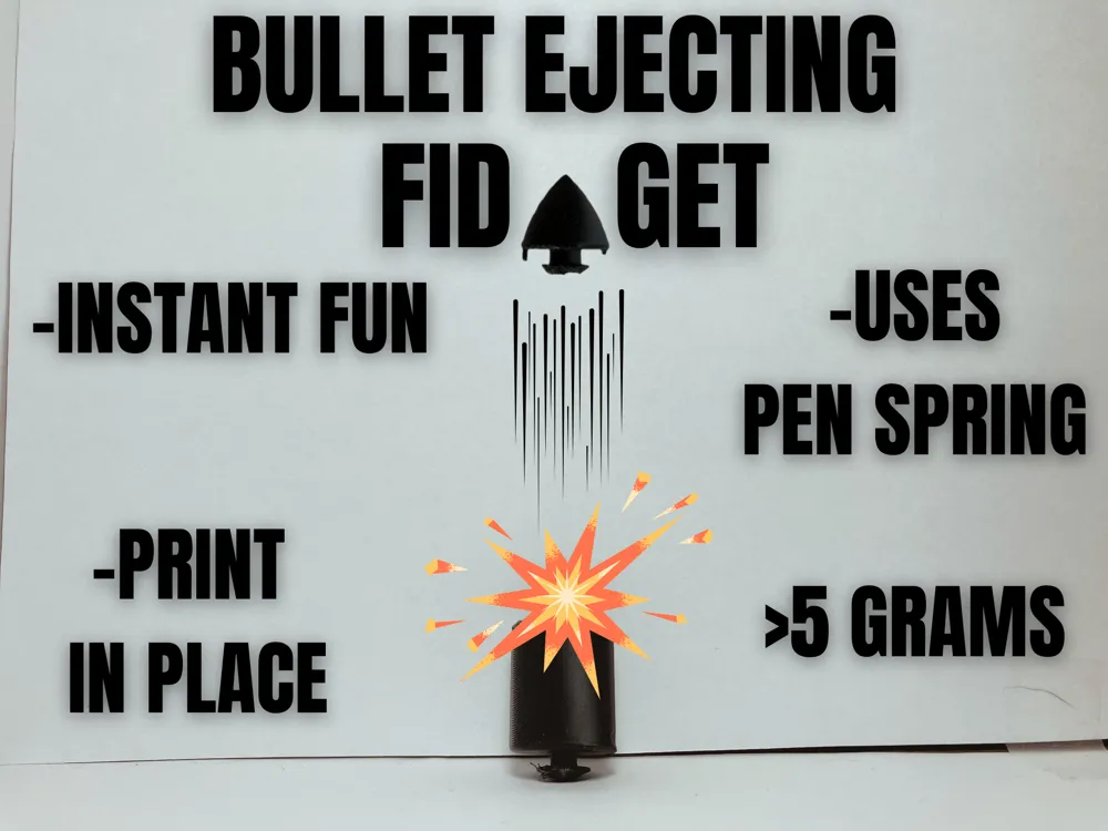 Bullet Ejecting Fidget - Free 3D Print Model - MakerWorld
