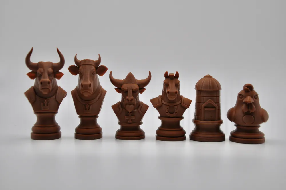 Farm Animals Chess Set - Free 3D Print Model - MakerWorld