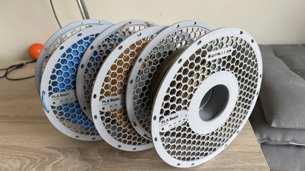 Bambu Spool with stickers place (WDT) Remixed by Well Done Tips ...