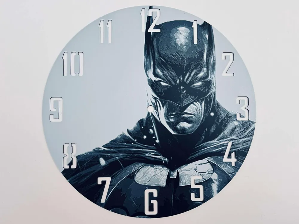 Customizable Clock - Batman - Free 3D Print Model - MakerWorld