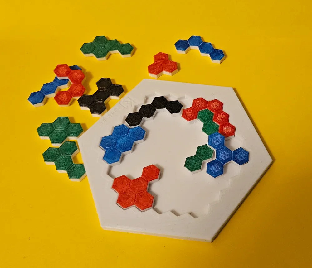 Hexagonal puzzle by KJ Designs - MakerWorld