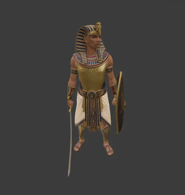 Ancient Egyptian Warrior - Free 3D Print Model - MakerWorld
