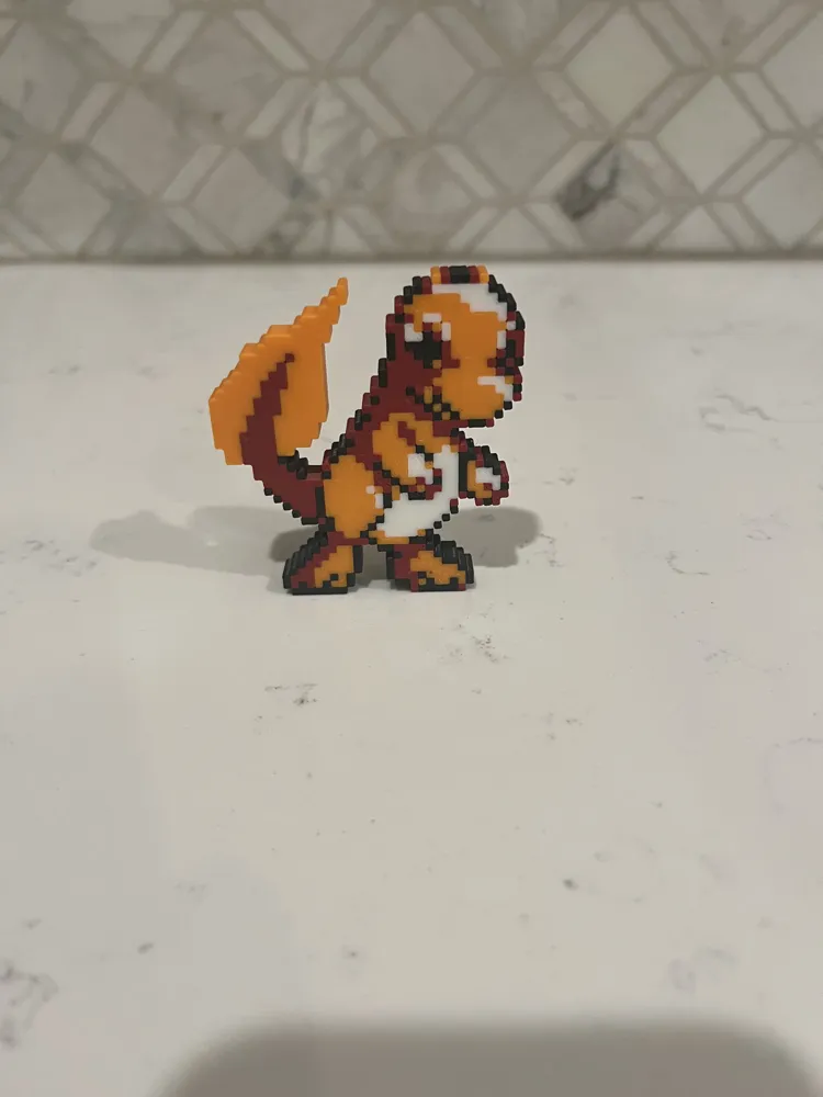 Charmander - Pokemon Red/Blue 8-bit design - Free 3D Print Model ...