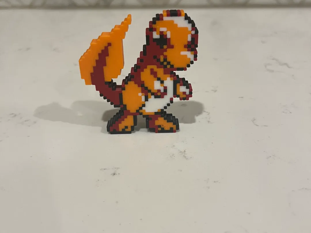 Charmander - Pokemon Red/Blue 8-bit design - Free 3D Print Model ...