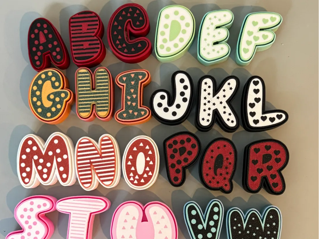Alphabet Fidget Clickers set of 26 letters - Free 3D Print Model ...