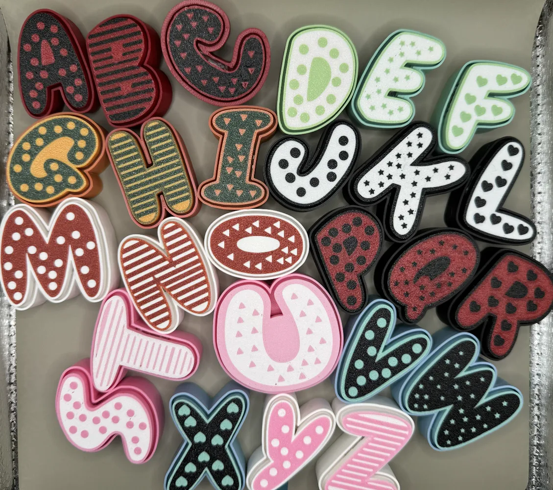 Alphabet Fidget Clickers set of 26 letters - Free 3D Print Model ...