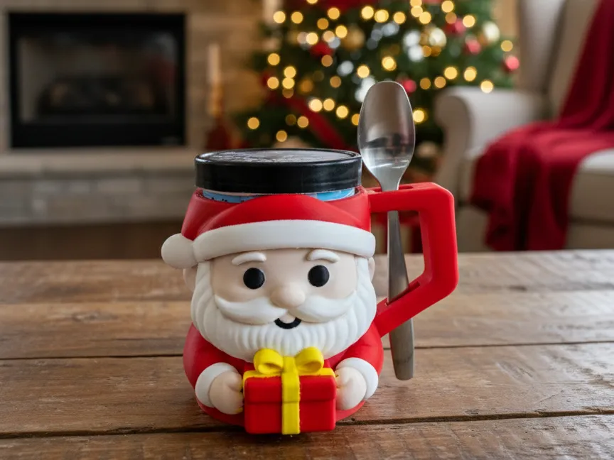 Support de pot de glace Père Noël - Modèle d'Impression 3D Gratuit ...