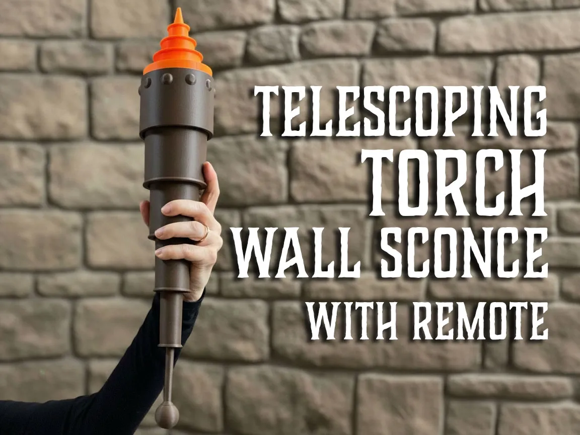 Telescoping Torch Lamp (RGBW Light Compatible) - Free 3D Print Model ...