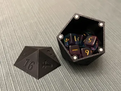 STRAW TOPPER || DND || D20 DICE by UnchainedHobbies - MakerWorld