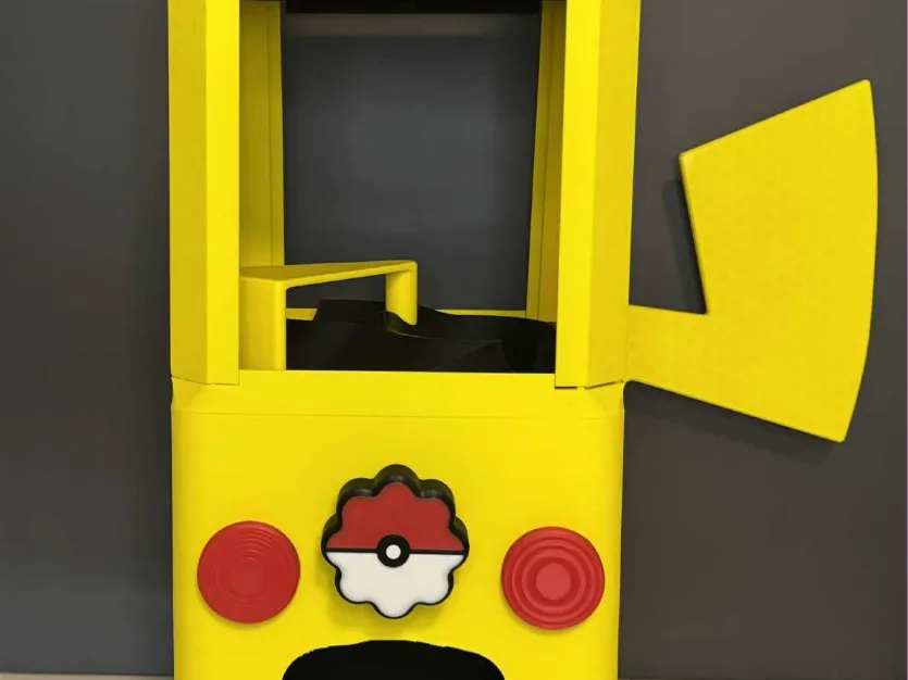 Gachapon Ball Vending Machine - Pikachu Style - Free 3D Print Model ...
