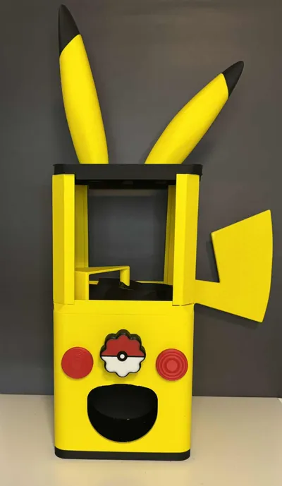 Gachapon Ball Vending Machine - Pikachu Style - Free 3D Print Model ...