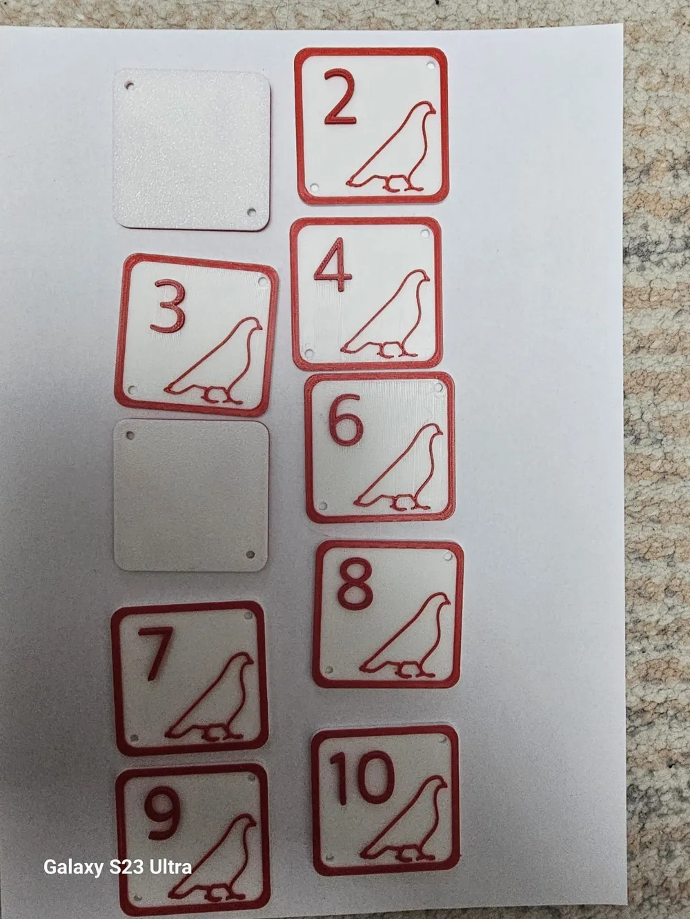 Pigeon Cage Tag 1-10 Empty Pigeon - Free 3D Print Model - MakerWorld