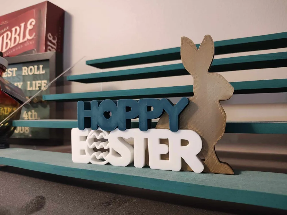 Hoppy Easter (Happy Easter) sign / decoration by Graylynn - MakerWorld