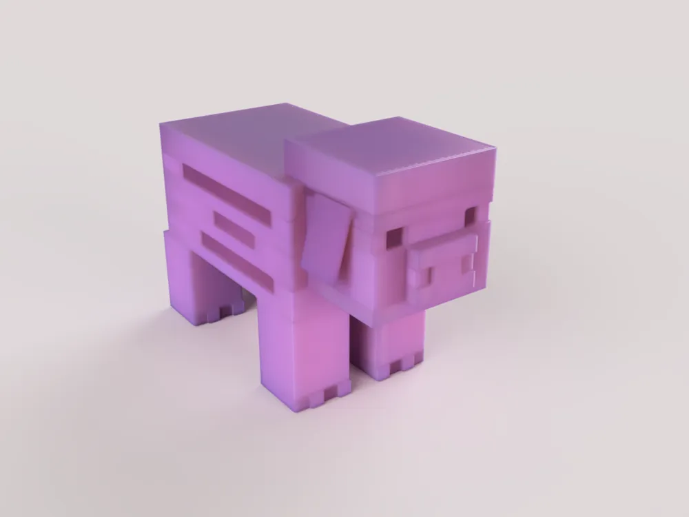 Minecraft Pig (No AMS) by DarkMarz MakerWorld: Download Free 3D Models