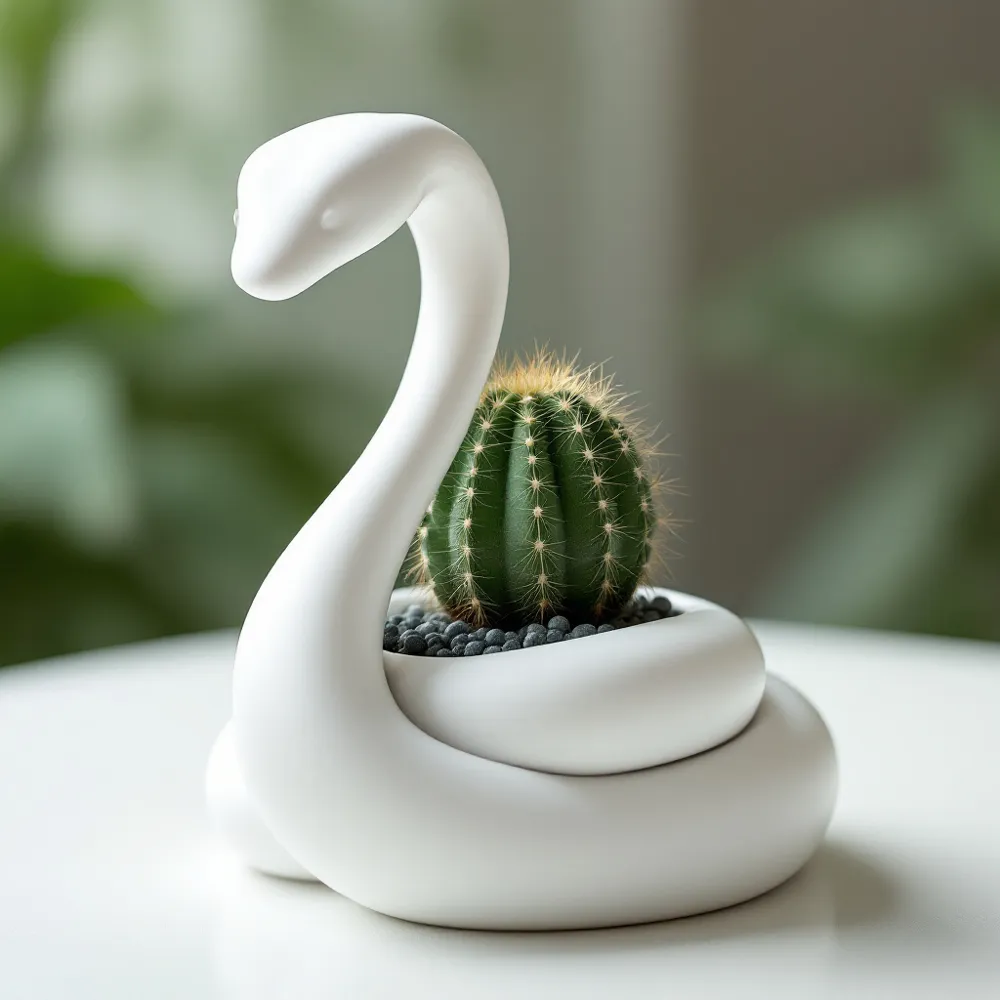 Snake Flower Pot – Unique Vase & Decor - Free 3D Print Model - MakerWorld