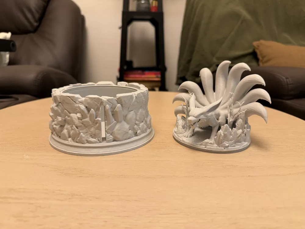 Nine-Tailed Fox Coin Bank - Kurama Inspired - Free 3D Print Model ...