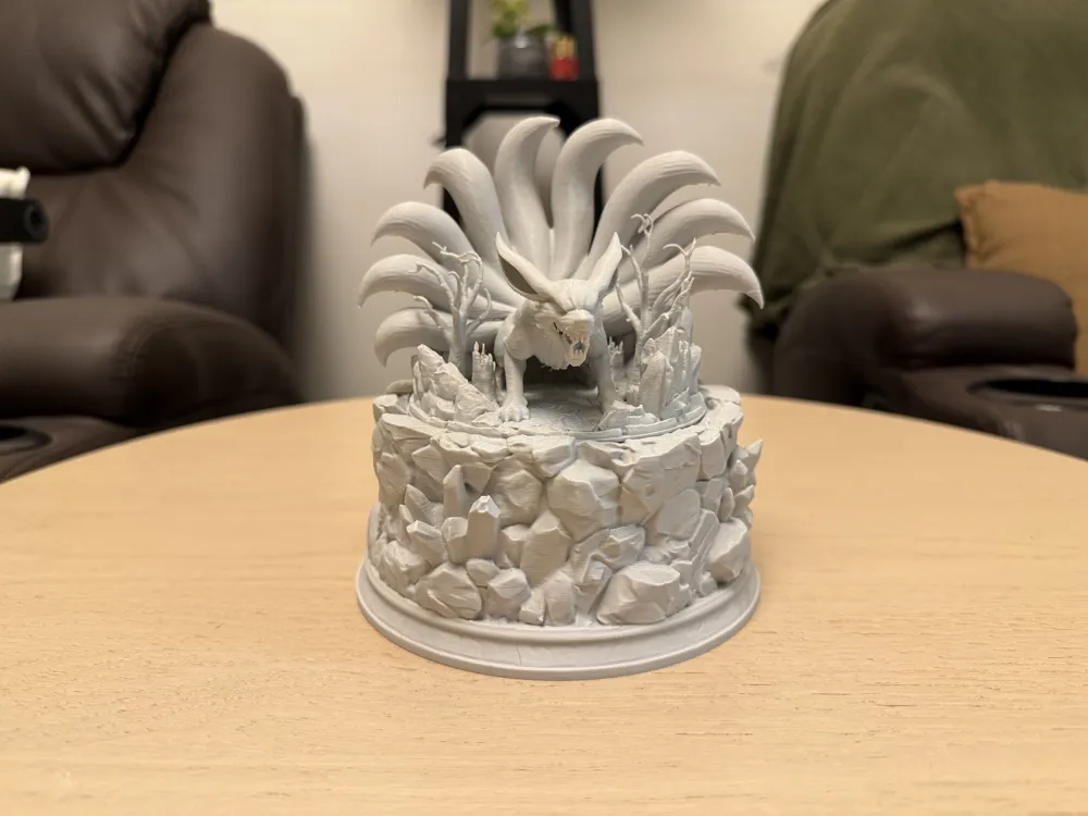 Nine-Tailed Fox Coin Bank - Kurama Inspired - Free 3D Print Model ...