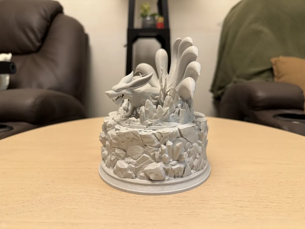 Nine-Tailed Fox Coin Bank - Kurama Inspired - Free 3D Print Model ...