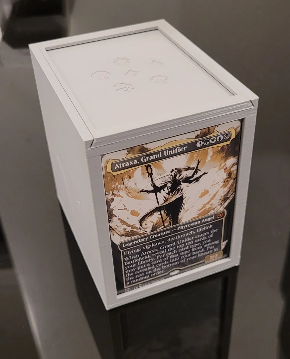 MTG Commander Box (optional front HueForge card) by brazerker - MakerWorld