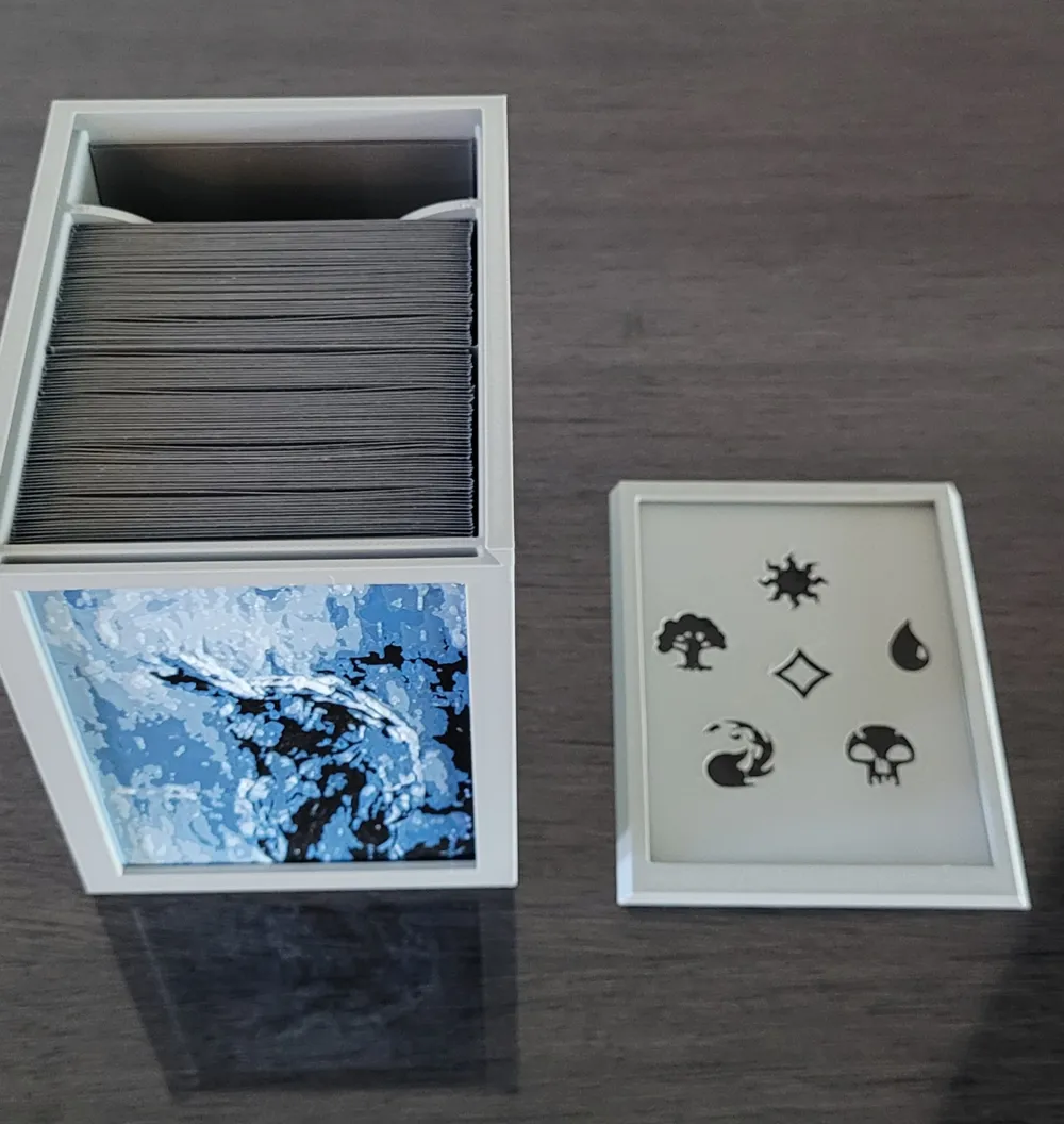 MTG Commander Box (optional front HueForge card) by brazerker - MakerWorld