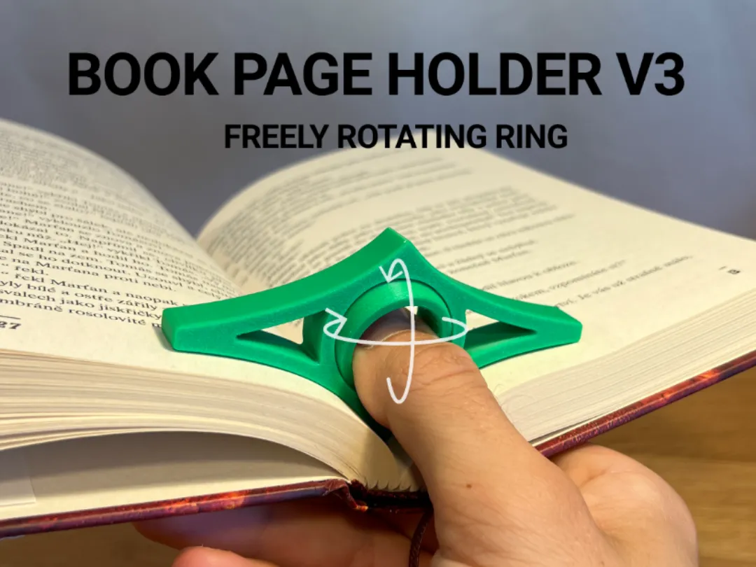 Book Page Holder V3 by fifindr MakerWorld: Download Free 3D Models