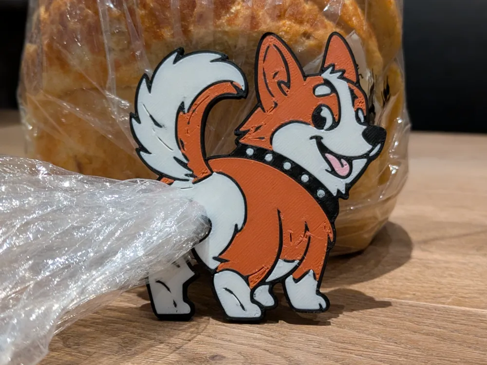 Corgi Bread Bag Clip by VieMaakt MakerWorld: Download Free 3D Models
