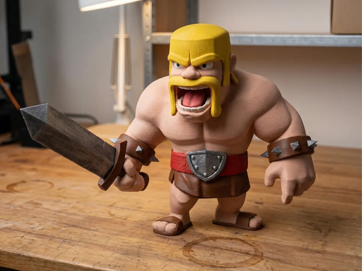 Bárbaro de Clash of Clans | AMS / Sem AMS - Modelo gratuito para ...