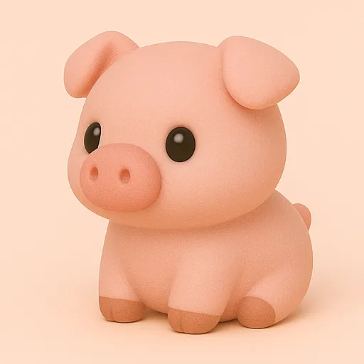 Cute Mini Pig (Multi-Color) - Free 3D Print Model - MakerWorld