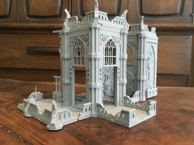 Gothic Bridge Ruin Terrain For Warhammer 40k by PrussianBlue - MakerWorld
