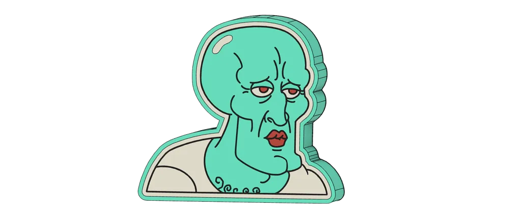 Handsome/Beautiful Squidward by Luna Sweet - MakerWorld