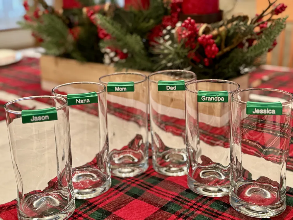 Christmas Name Tags for Drink Glasses and Table by Pine Top 3D ...