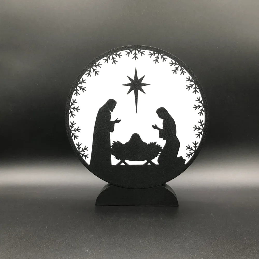 Presépio | Nativity Scene Lightbox Led Lamp by Office.3D - MakerWorld