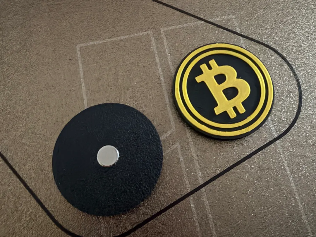 Bitcoin Fidget Magnet Badge Refrigerator Magnet 8x3 - Free 3D Print ...