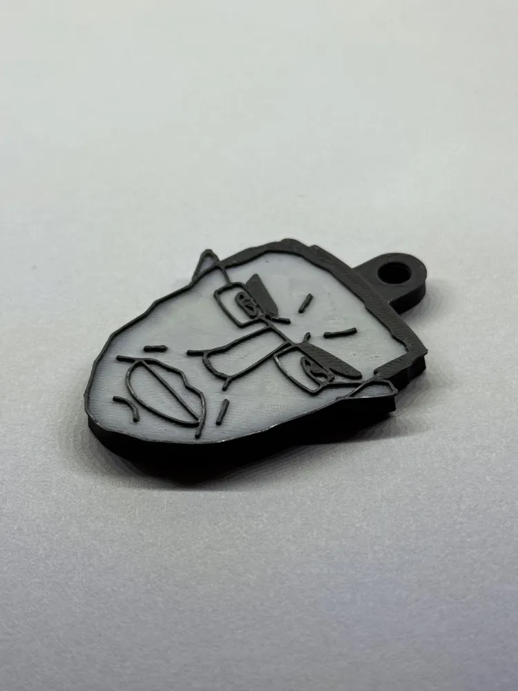 Chud Meme Keychain - Free 3D Print Model - MakerWorld