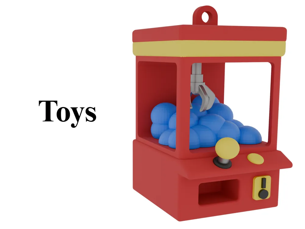 Claw Machine Keychain (No AMS Required) - Free 3D Print Model - MakerWorld